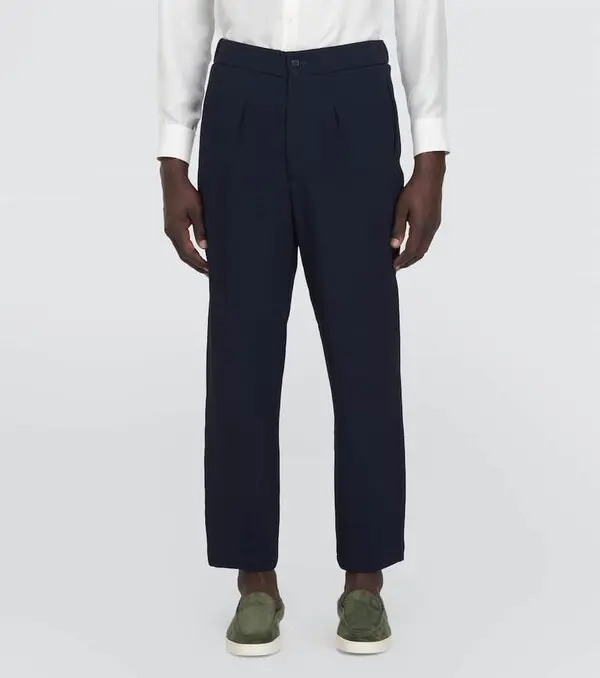 Giorgio Armani Straight Leg Wool-blend Trousers