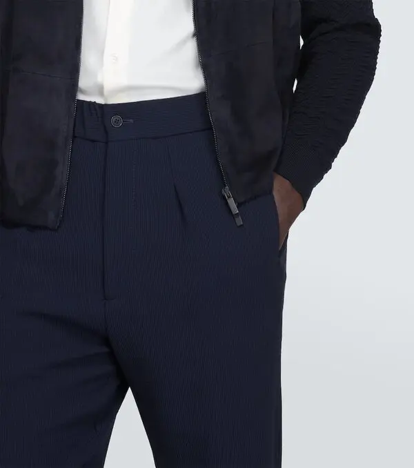 Giorgio Armani Straight Leg Wool-blend Trousers