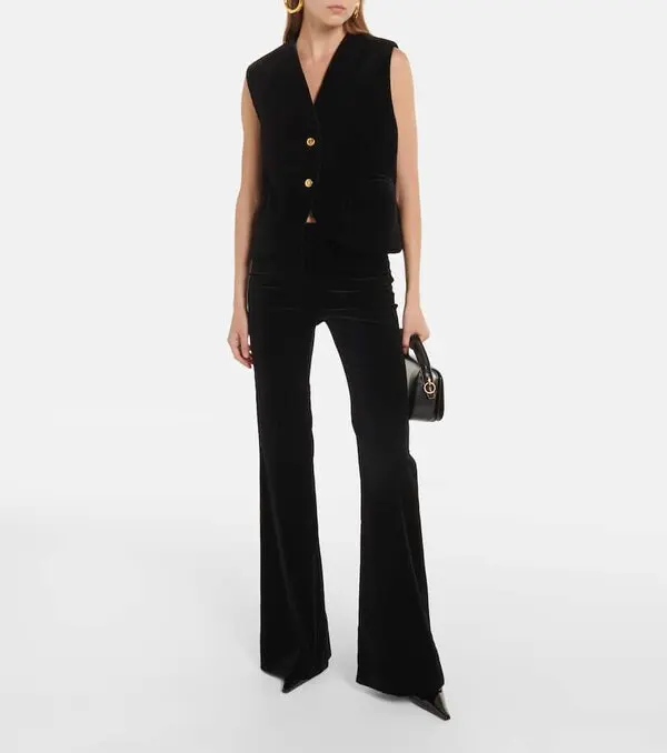 BLAZÉ MILANO Gliss Cotton Velvet Vest - Black