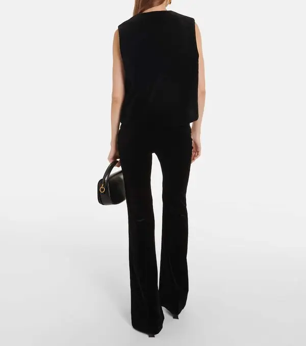 BLAZÉ MILANO Gliss Cotton Velvet Vest - Black