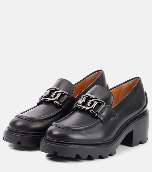 TOD'S Leather Loafer Pumps