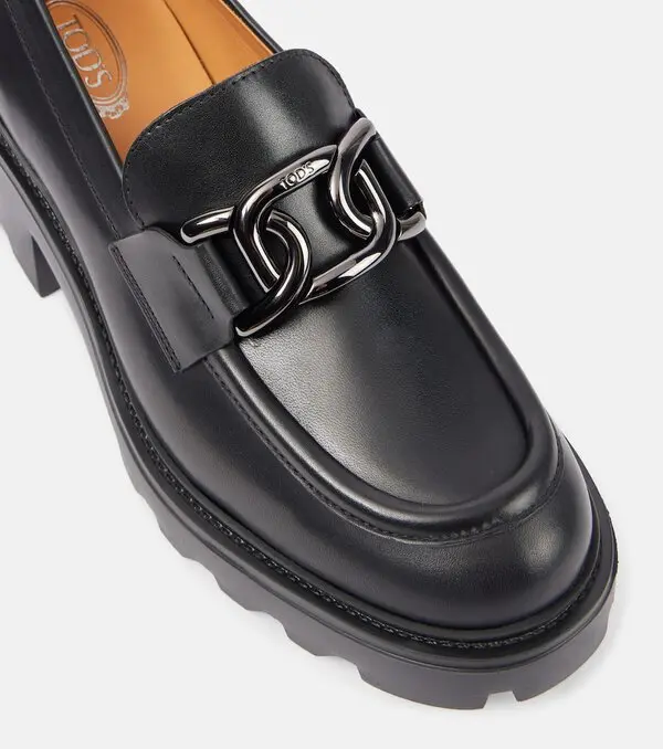 TOD'S Leather Loafer Pumps