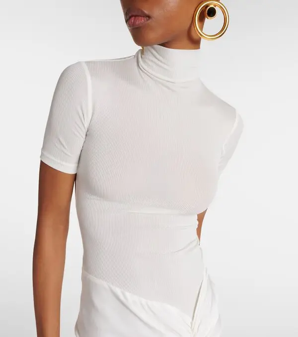 Christopher Esber Fusion Ruched Maxi Dress - White