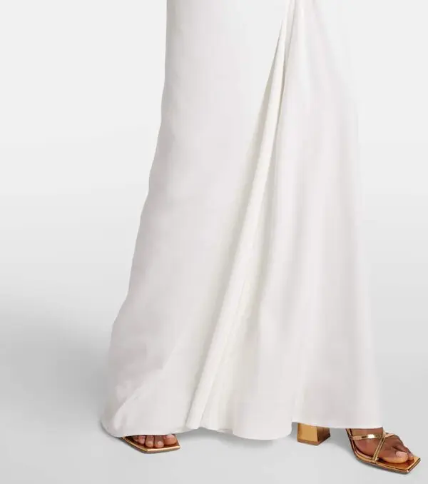 Christopher Esber Fusion Ruched Maxi Dress - White