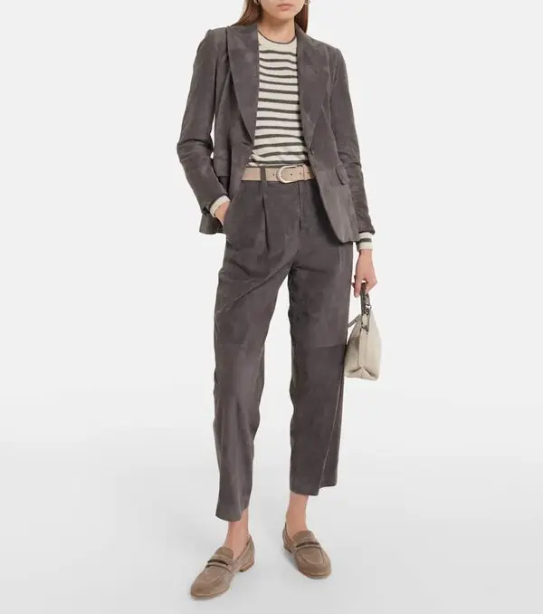 Brunello Cucinelli Striped Cashmere-blend Sweater