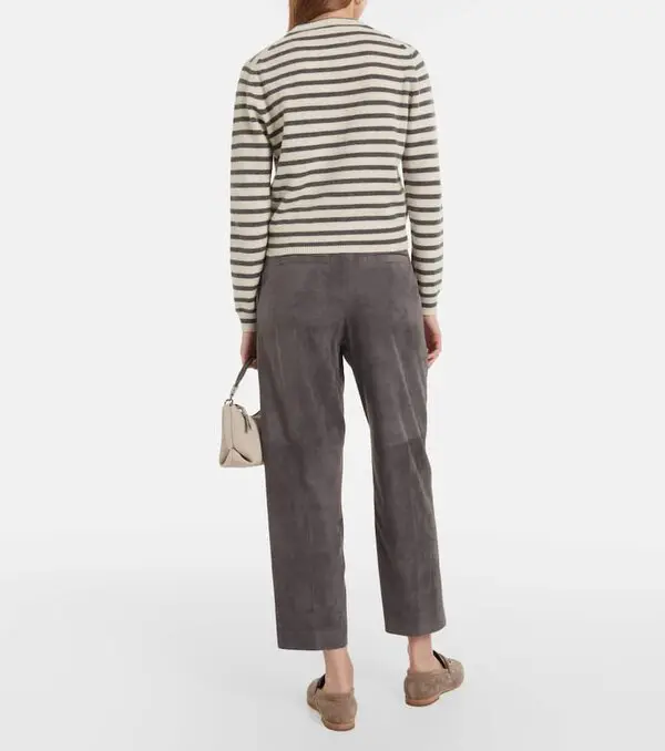 Brunello Cucinelli Striped Cashmere-blend Sweater