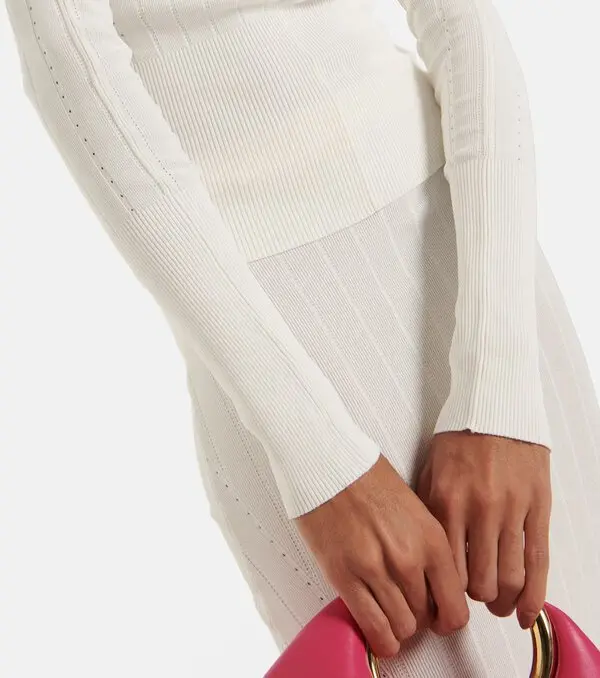 Jacquemus Le Haut Pralù Scalloped Ribbed-knit Top - White