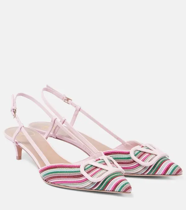 Valentino Garavani Vlogo Signature Slingback Pumps - Multicoloured