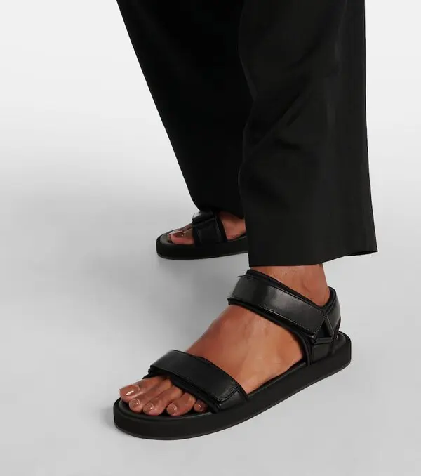 THE ROW Hook-and-loop Leather Sandals