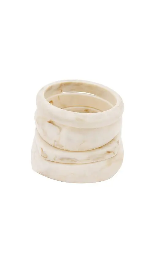 EPIFENE Resin Bangles In Cream