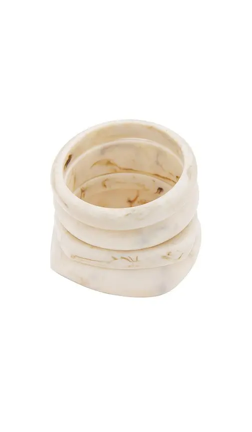 EPIFENE Resin Bangles In Cream