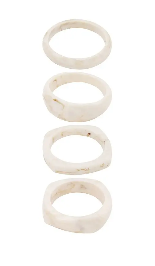 EPIFENE Resin Bangles In Cream