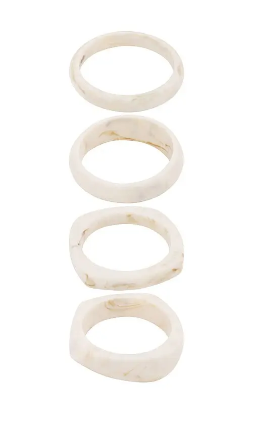 EPIFENE Resin Bangles In Cream