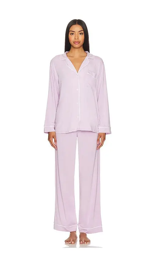 Eberjey Gisele Long Pj Set In Lavender - Thistle