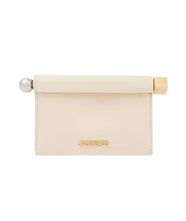 Jacquemus La Petite Pochette Rond Carré Leather Clutch