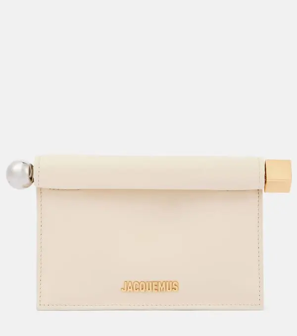Jacquemus La Petite Pochette Rond Carré Leather Clutch