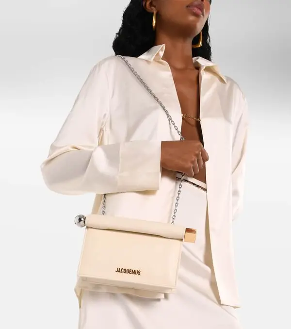 Jacquemus La Petite Pochette Rond Carré Leather Clutch