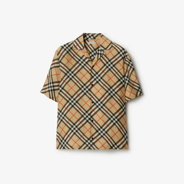 Burberry Oversized Check Silk Shirt