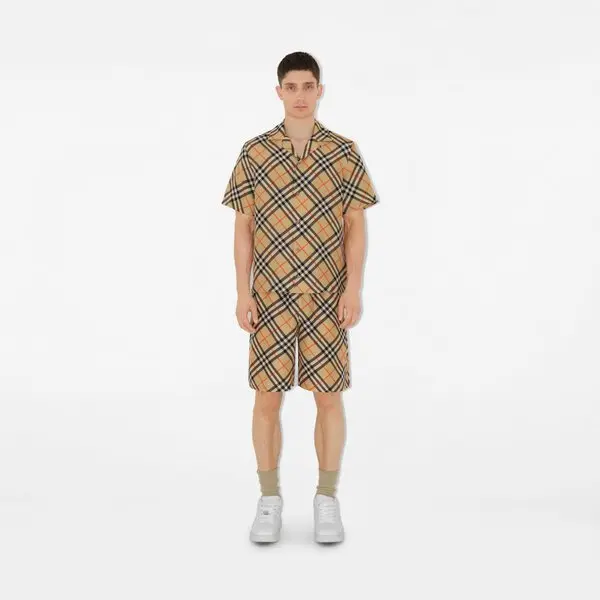 Burberry Oversized Check Silk Shirt