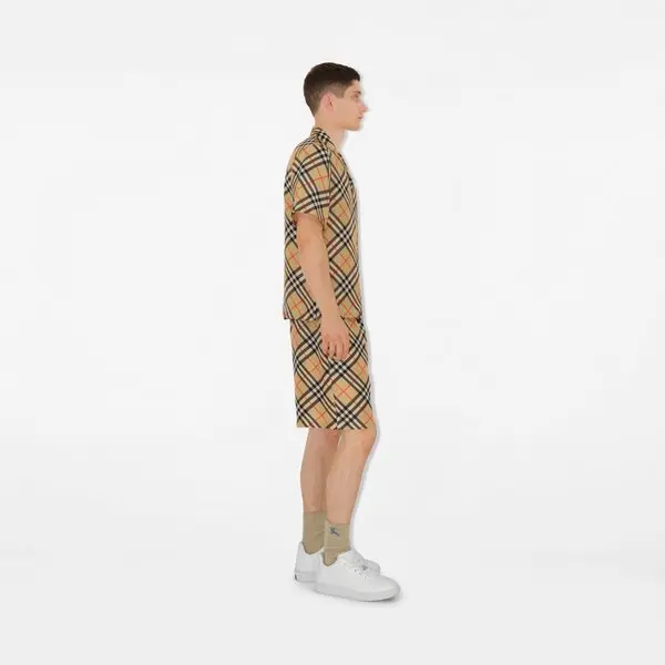 Burberry Oversized Check Silk Shirt