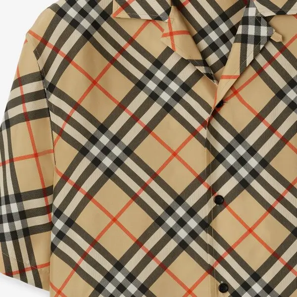 Burberry Oversized Check Silk Shirt