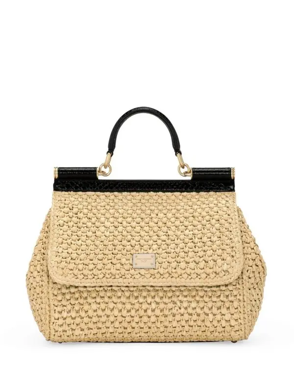 Dolce & Gabbana Large Sicily Handbag - Neutrals