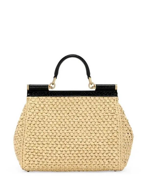 Dolce & Gabbana Large Sicily Handbag - Neutrals
