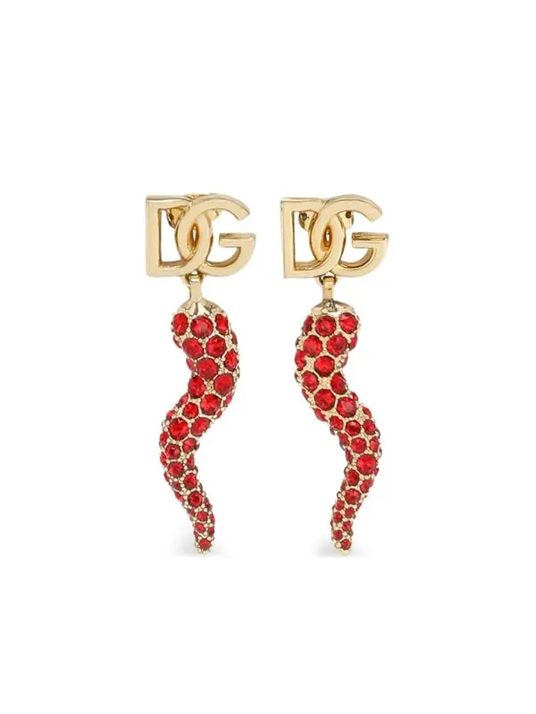 Dolce & Gabbana Dg Horn Drop Earrings - Gold