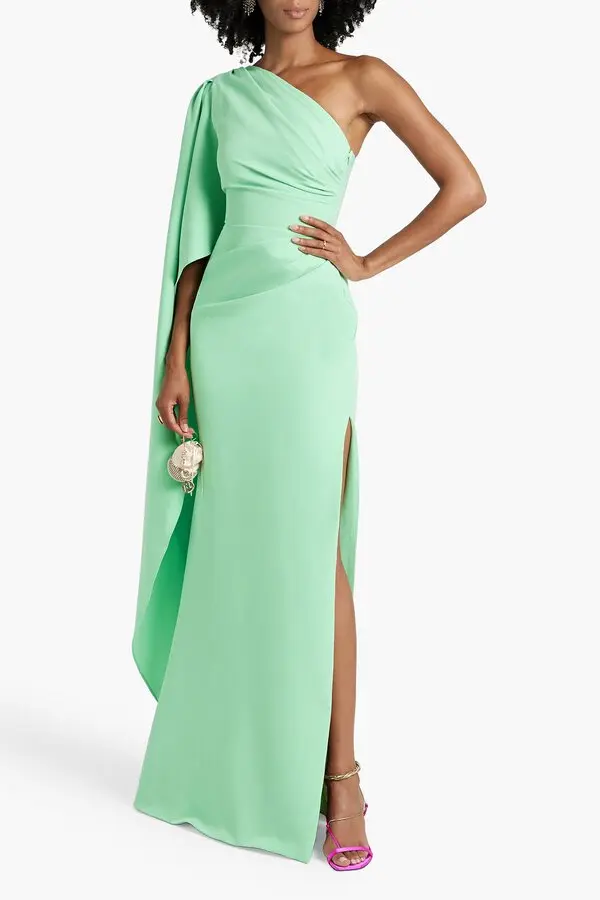 mint green dress size 16 Millie Long Dress in Jewel Green – Maison Safiyaa USA main image 1