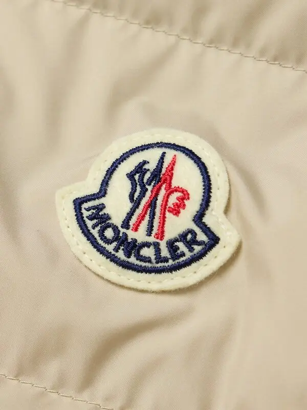 Moncler Contrin Slim-fit Logo-appliquéd Quilted Shell Down Gilet - Neutrals