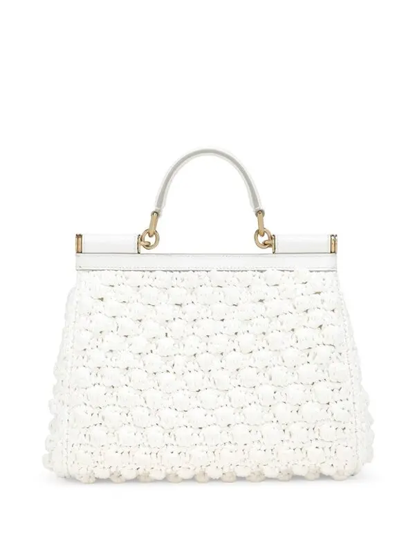 Dolce & Gabbana Large Sicily Tote Bag - White