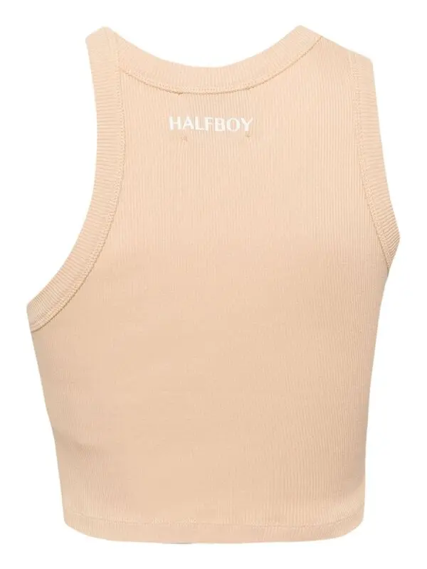 HALFBOY Logo-embroidered Top - Brown