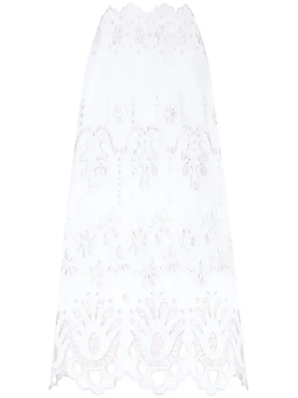 Dolce & Gabbana Scalloped A-line Skirt - White