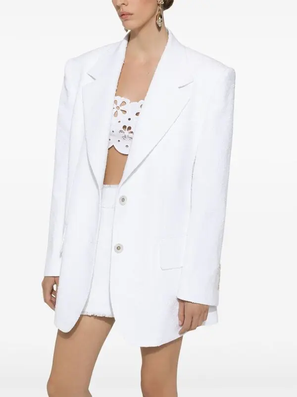 Dolce & Gabbana Mini A-line Tweed Skirt - White