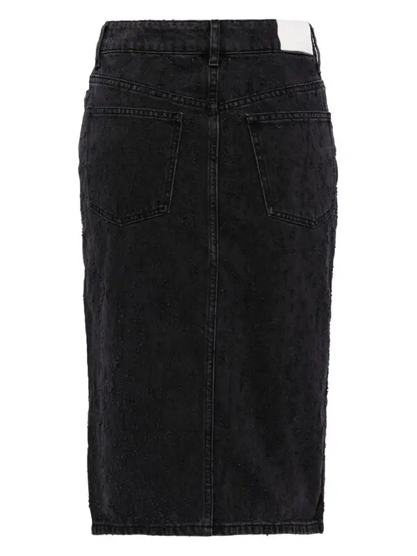 HALFBOY Logo-patch Cotton Denim Skirt