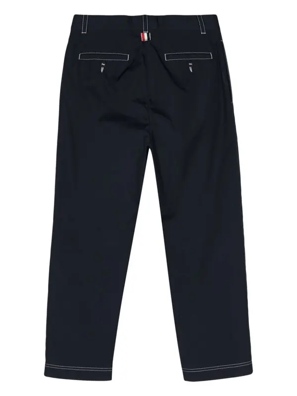 Thom Browne Contrast-stitching Straight-leg Trousers