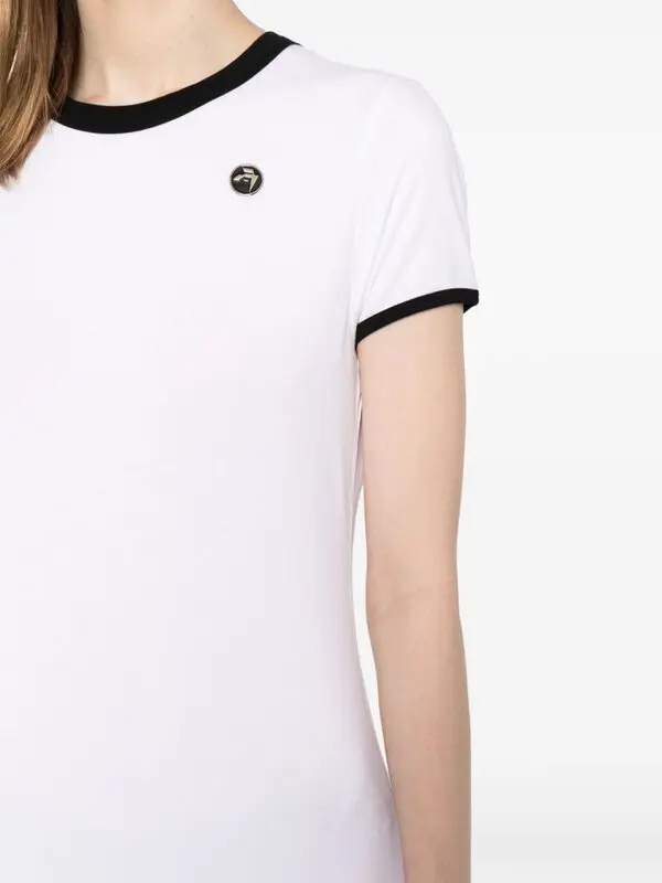 AMBUSH Logo-plaque Fine-knit Minidress - White