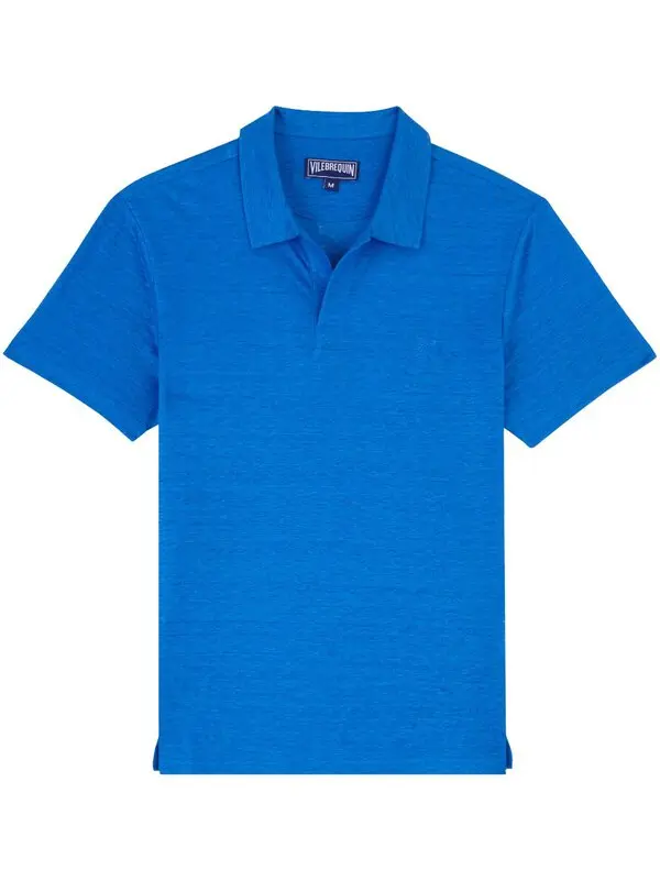Vilebrequin Pyramid Linen Polo Shirt - Blue