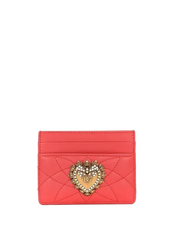Dolce & Gabbana Devotion Leather Cardholder - Orange