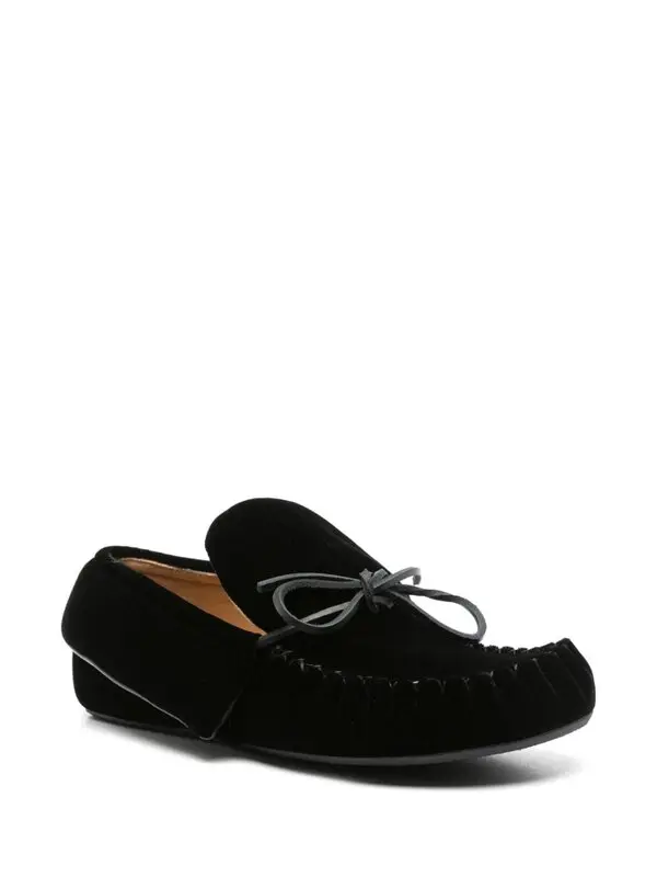 JW Anderson Ribbon-fastening Velvet Loafers