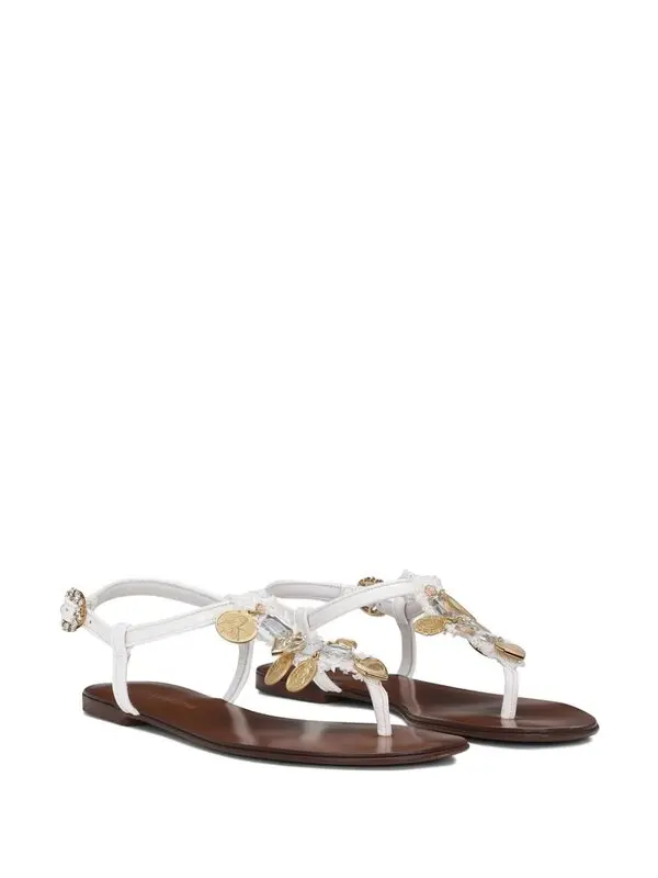 Dolce & Gabbana Votive-appliqué Raffia Sandals