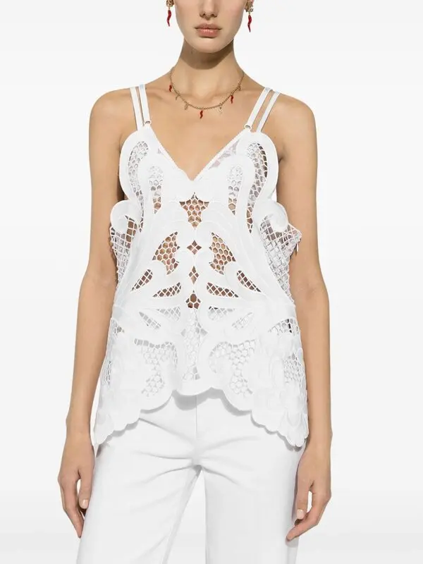 Dolce & Gabbana Cut-out Cotton Top