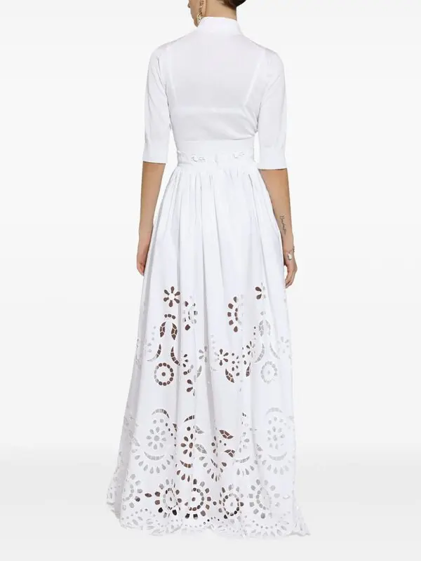 Dolce & Gabbana Openwork Embroidery Tiered Maxi Skirt