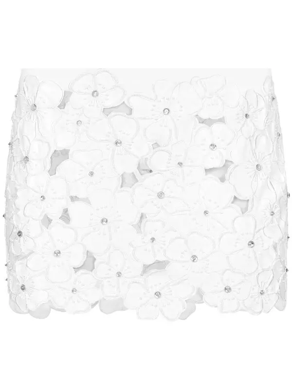 Dolce & Gabbana Floral-embroidered Miniskirt