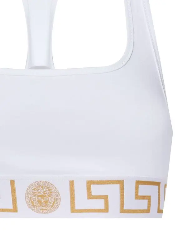 Versace Greca Border Bralette - White