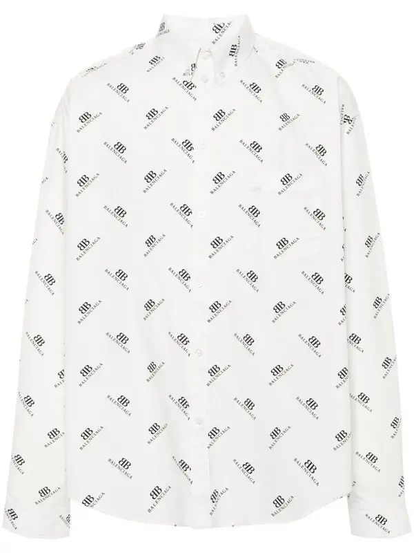 Balenciaga Bb-print Cotton T-shirt