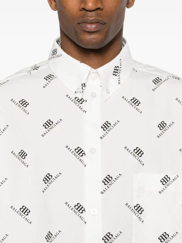 Balenciaga Bb-print Cotton T-shirt