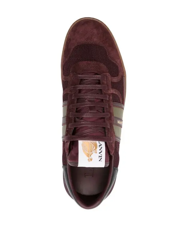 LANVIN Clay Panelled Sneakers - Red