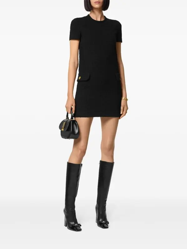 Versace Tweed Shift Mini Dress