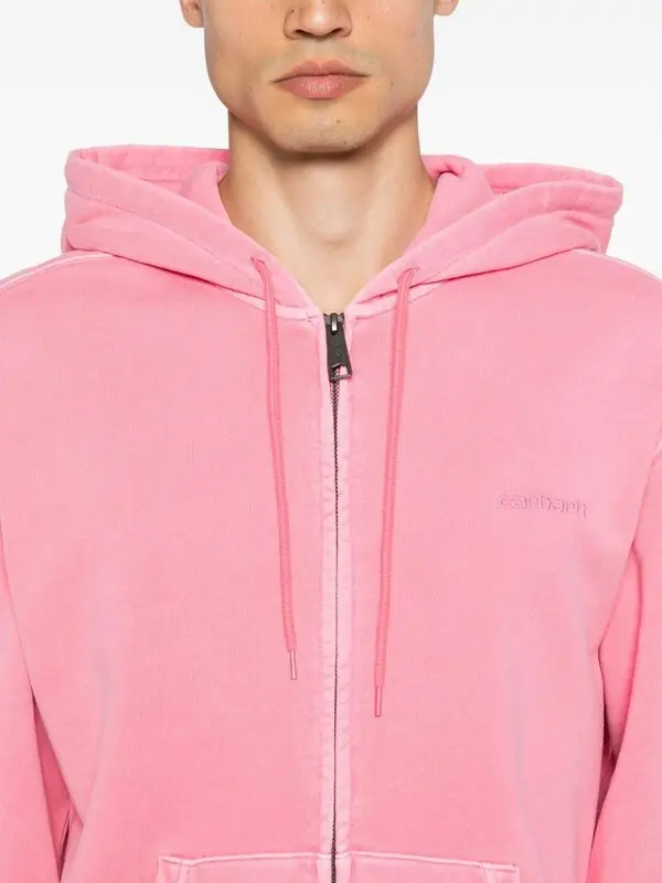 Carhartt Work In Progress Duter Zip-Up Hoodie - Pink | Editorialist